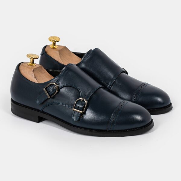 Modena Double Monk Strap RVC - Xanh Navy | DON ITALO